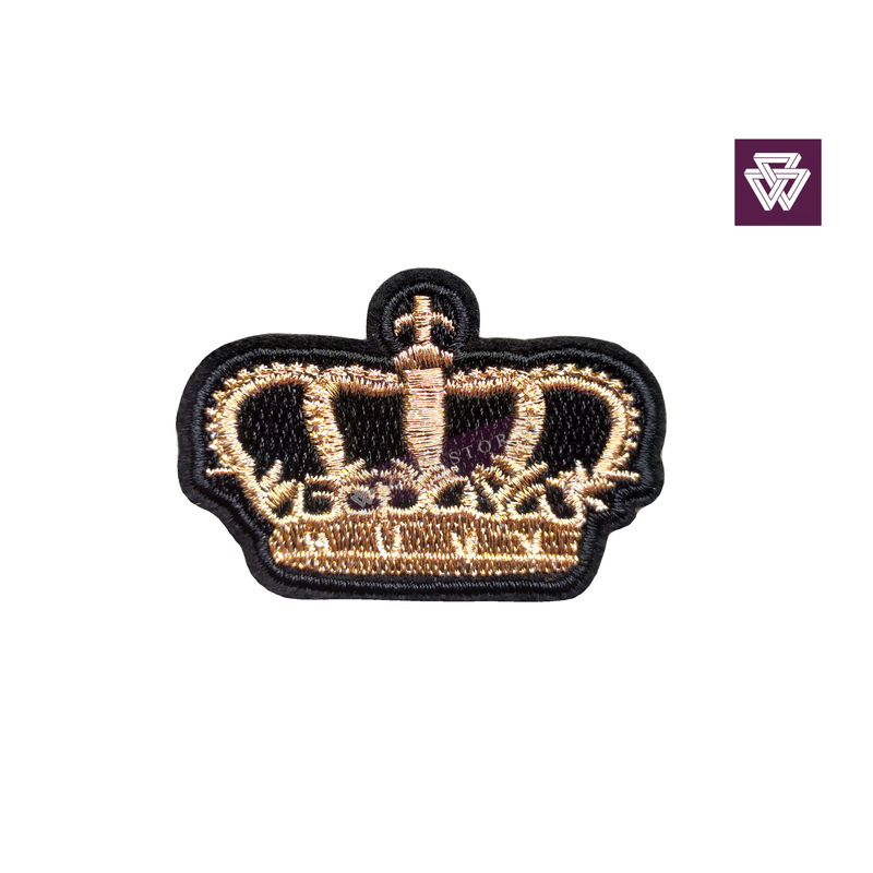 CROWN ROSE GOLD embroidery patch iron on - Zolastore